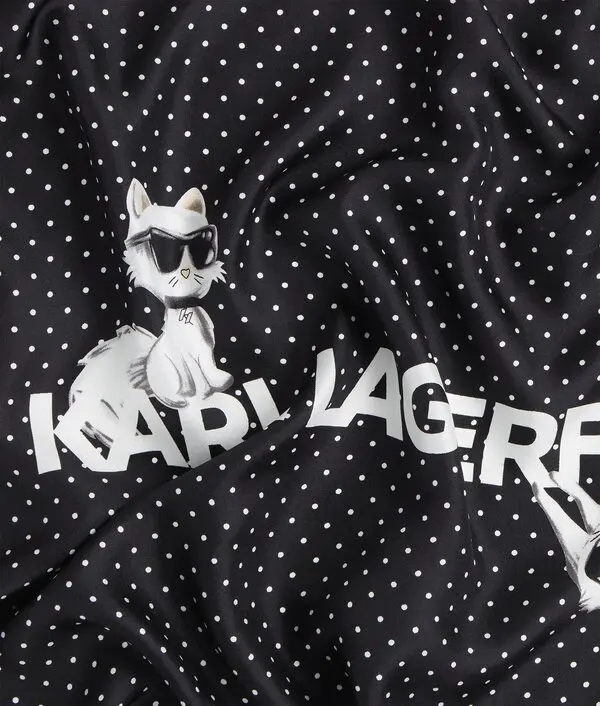 Karl Lagerfeld Ikon Choupette Silk Scarf