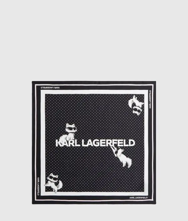 Karl Lagerfeld Ikon Choupette Silk Scarf