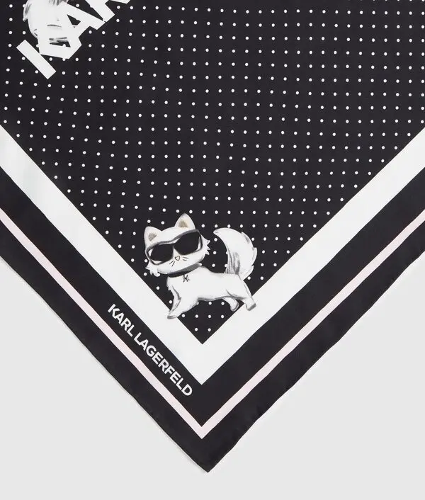 Karl Lagerfeld Ikon Choupette Silk Scarf