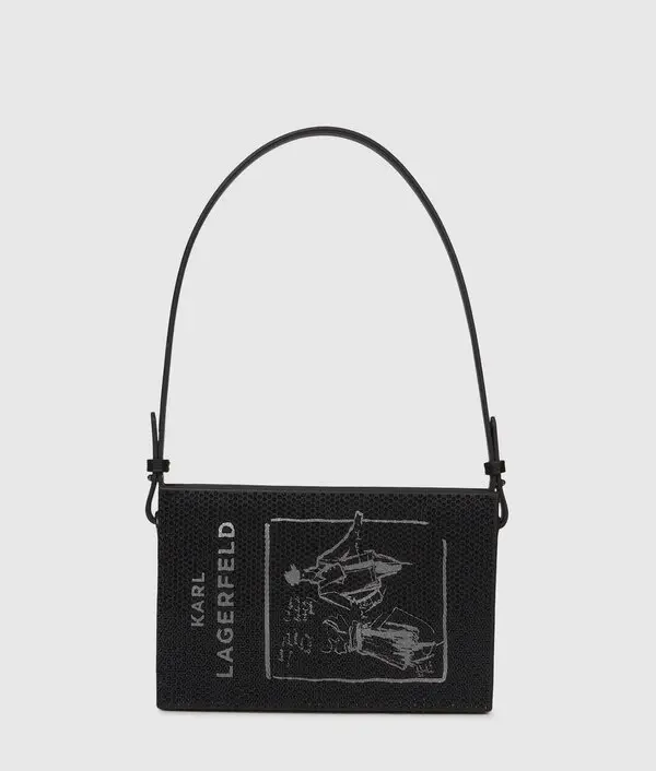 Karl Lagerfeld K/soiree Book Minaudière Bag - Black Embellishment