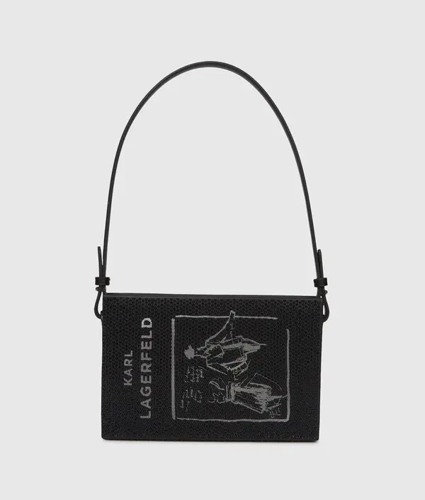 Karl Lagerfeld K/soiree Book Minaudière Bag - Black Embellishment