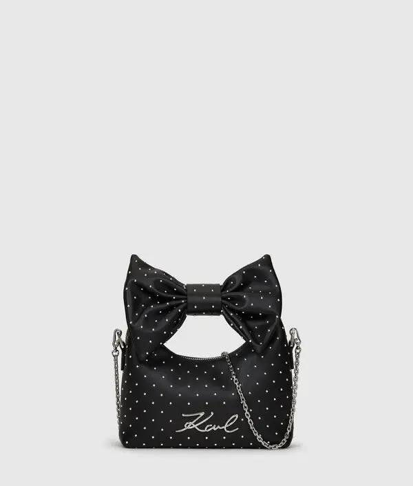 Karl Lagerfeld K/soiree Mini Bow Crossbody Bag - Black Embellishment
