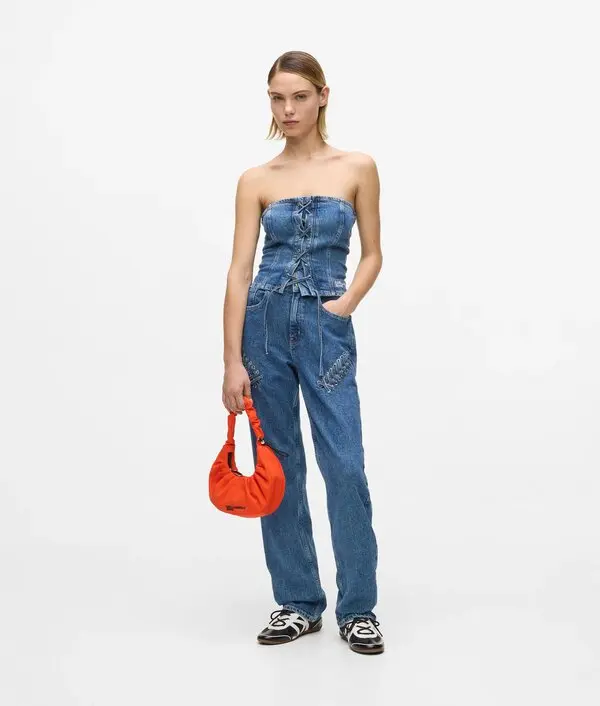 KL JEANS Jeans Gathered Small Hobo Bag - Grenadine