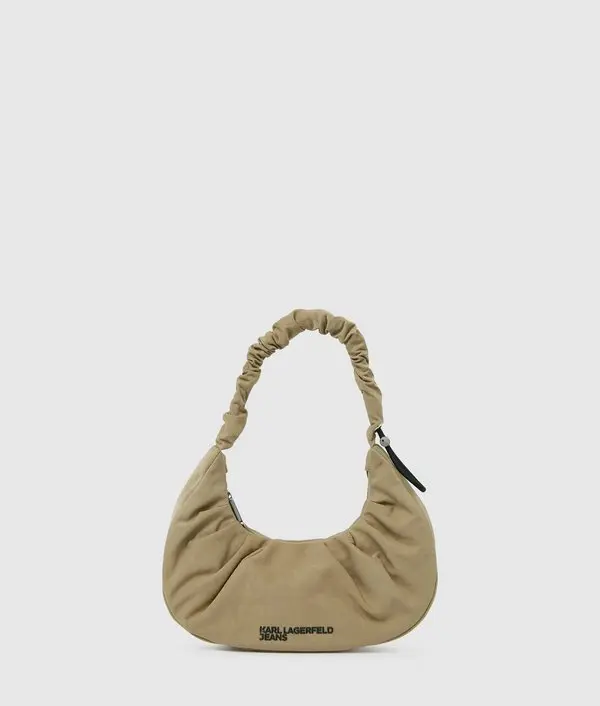 KL JEANS Jeans Gathered Small Hobo Bag - Travertine