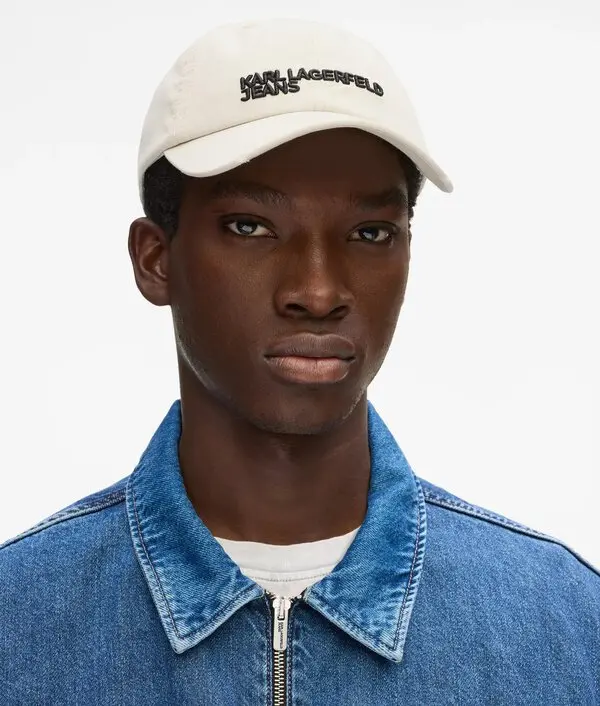 KL JEANS Jeans Distressed Logo Baseball Cap - Vaporous Grey