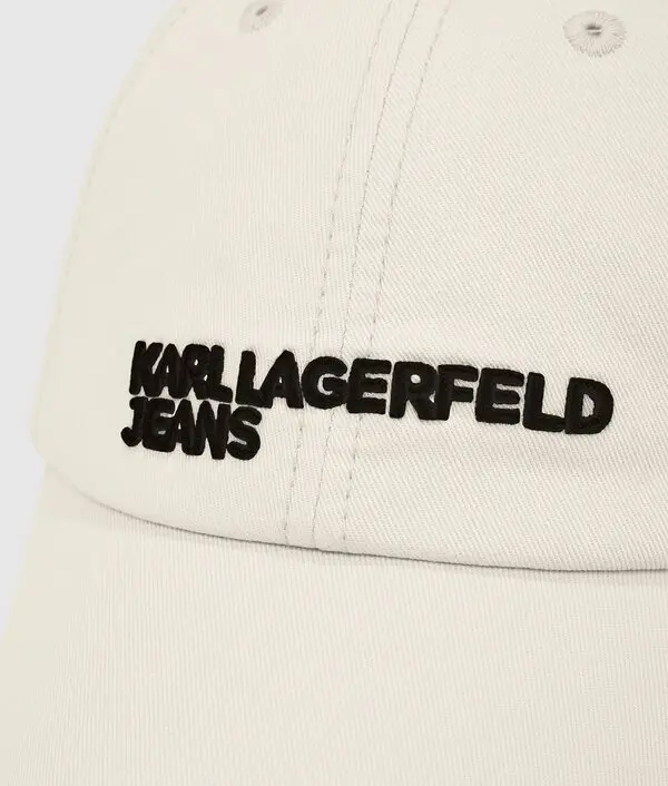 KL JEANS Jeans Distressed Logo Baseball Cap - Vaporous Grey