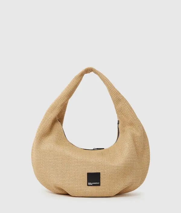 KL JEANS Woven Large Hobo Bag