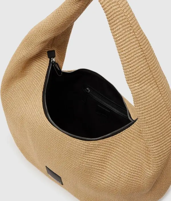 KL JEANS Woven Large Hobo Bag