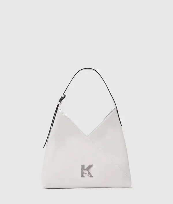 KL JEANS Jeans Geo High-shine Leather Tote Bag - Off White