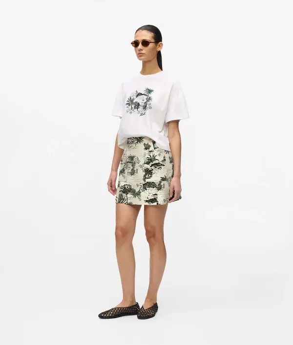 Karl Lagerfeld All-over Print Mini Skirt - Vacances De Karl Black