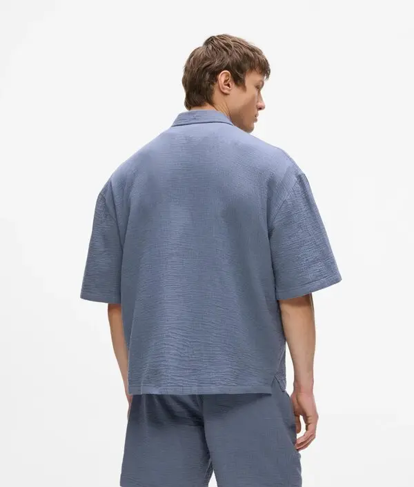 Karl Lagerfeld Crinkled Cotton Shirt