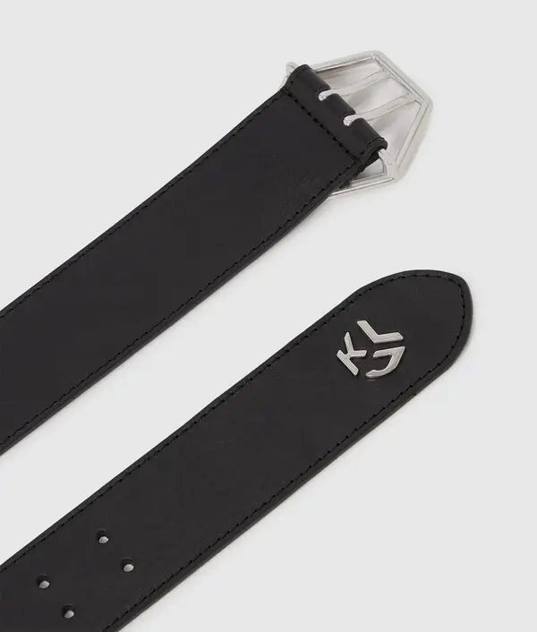 KL JEANS Jeans Wide Hexagonal Buckle Leather Belt