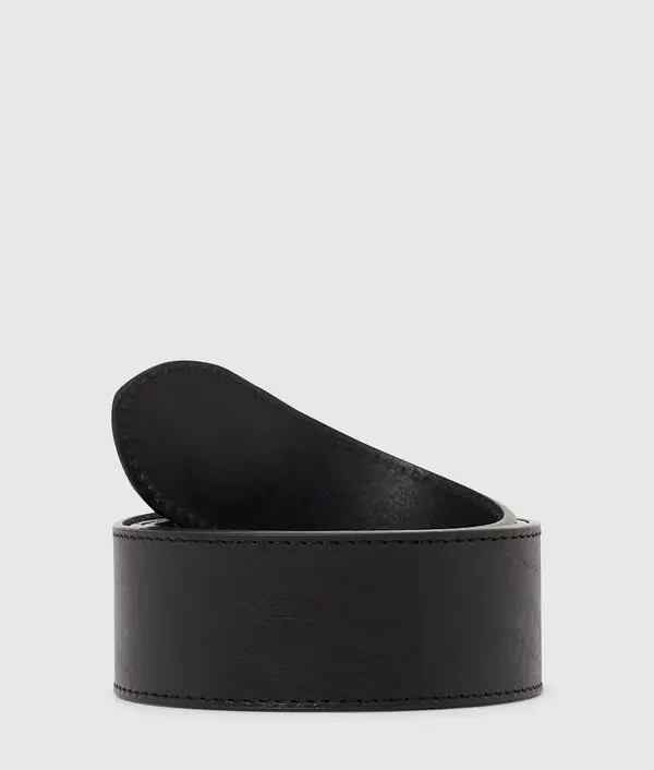 KL JEANS Jeans Wide Hexagonal Buckle Leather Belt