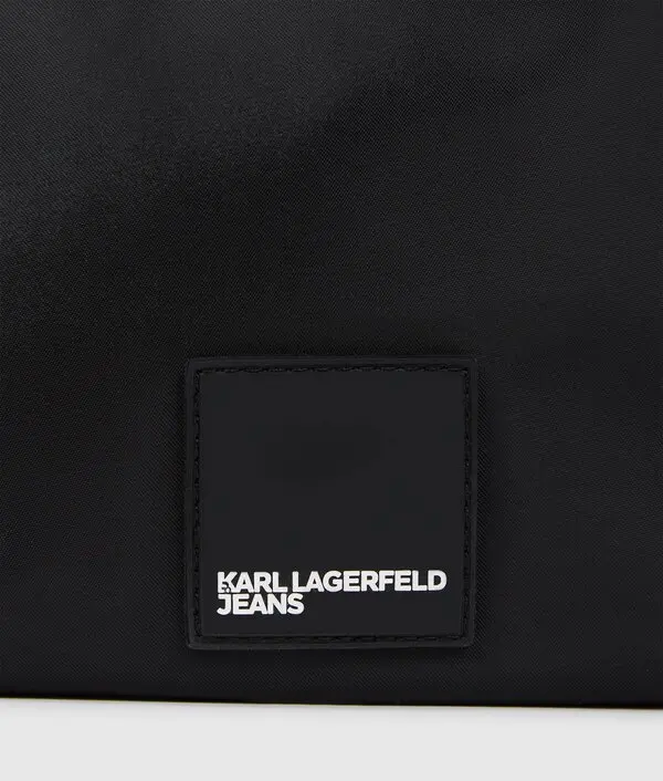 KL JEANS Nylon Lace-up Bucket Bag