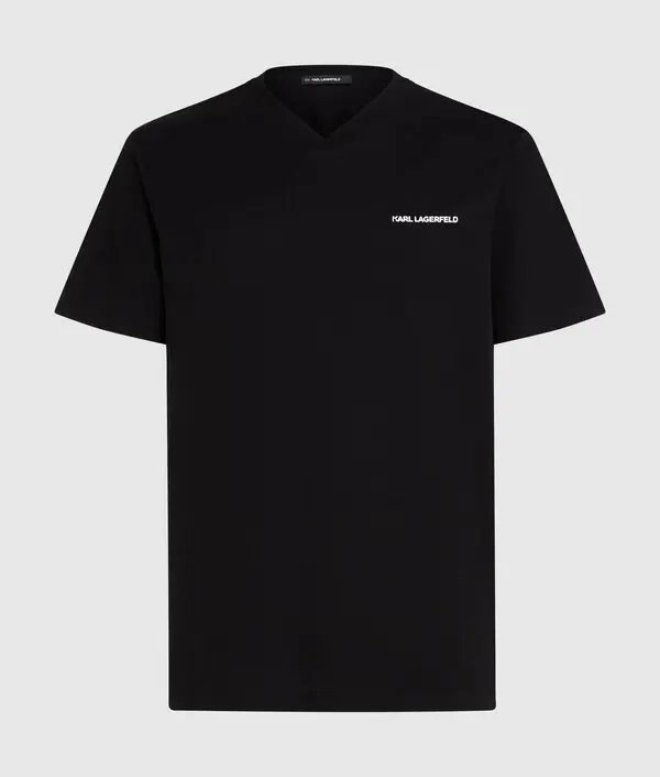 Karl Lagerfeld V-neck Logo T-shirt
