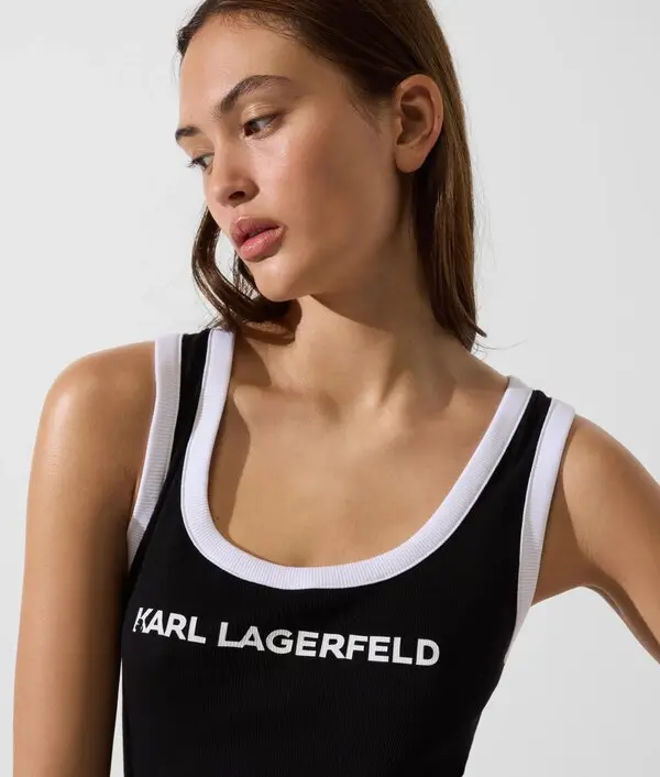 Karl Lagerfeld Logo Beach Tank Dress