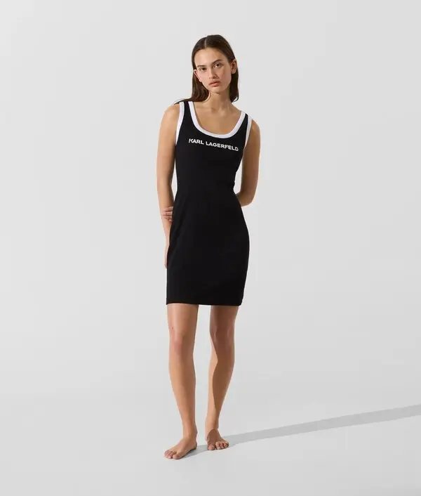 Karl Lagerfeld Logo Beach Tank Dress