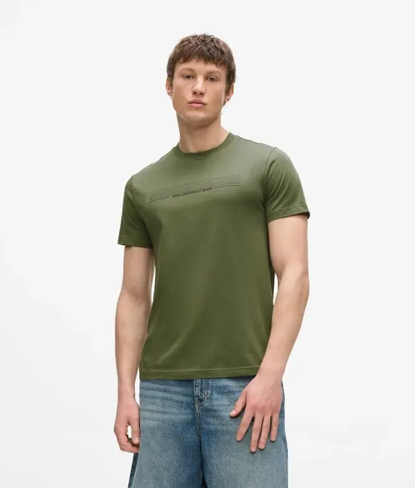 KL JEANS Slim Striped Logo T-shirt - Beetle