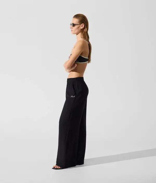 Karl Lagerfeld Signature Wide-leg Beach Pants