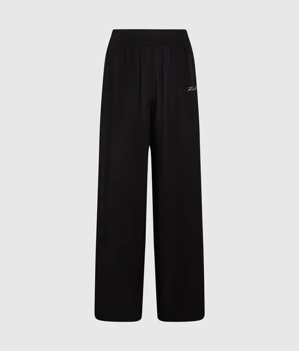 Karl Lagerfeld Signature Wide-leg Beach Pants