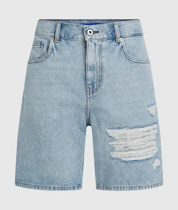 KL JEANS Jeans Distressed Relaxed Fit Denim Shorts