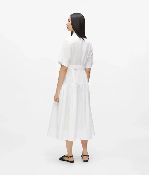 Karl Lagerfeld Midi Shirt Dress In Organic Cotton