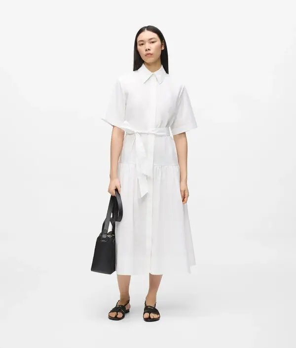 Karl Lagerfeld Midi Shirt Dress In Organic Cotton