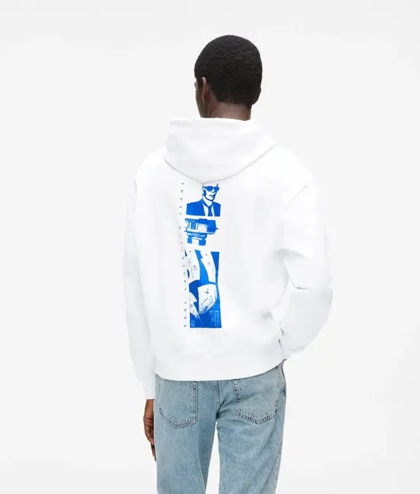 KL JEANS Relaxed Graphic Karl Print Hoodie