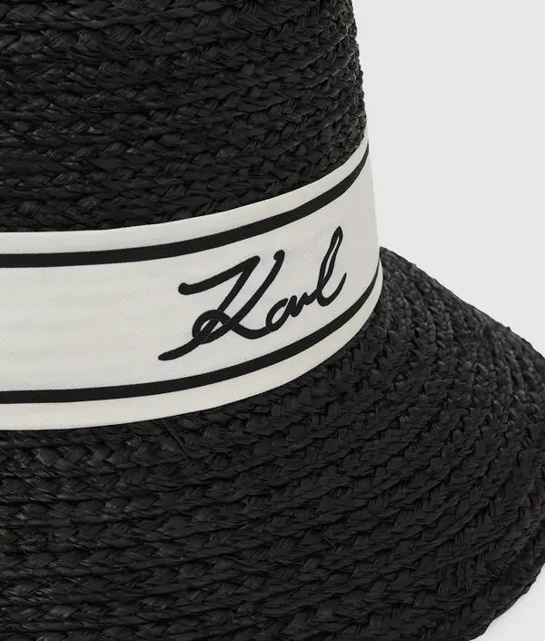 Karl Lagerfeld Signature Scarf Sun Hat