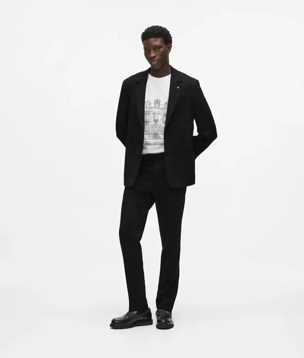 Karl Lagerfeld Tailored Punto Pants - Black