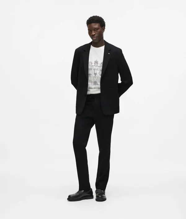 Karl Lagerfeld Tailored Punto Pants - Black
