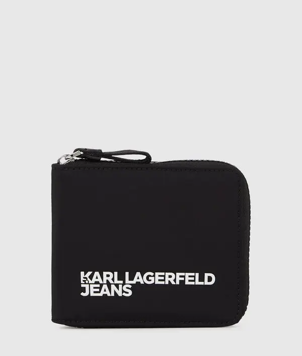 KL JEANS Nylon Logo Wallet - Black