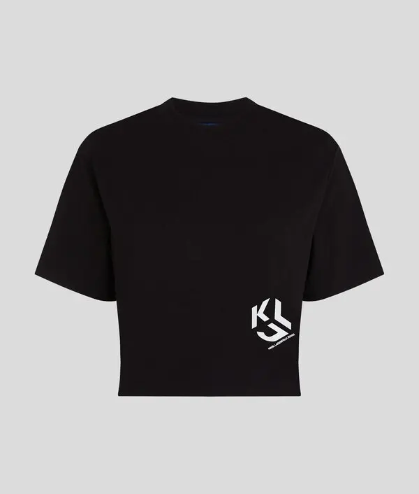 KL JEANS Jeans Monogram Cropped T-shirt - Black