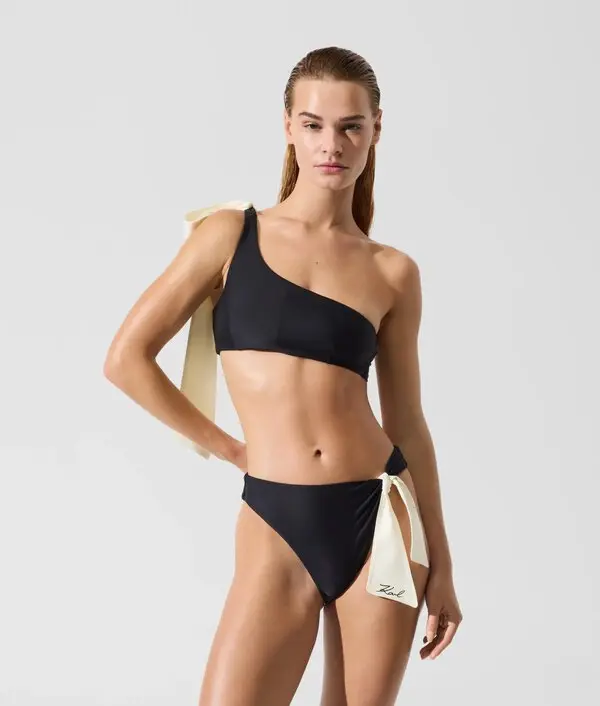 Karl Lagerfeld Signature Bow Bikini Bottoms