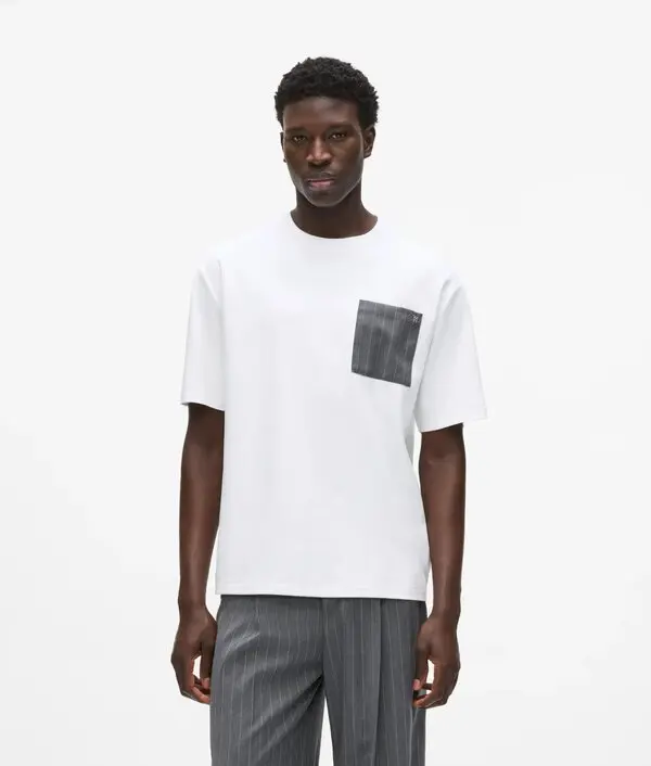 Karl Lagerfeld Pinstripe Pocket T-shirt