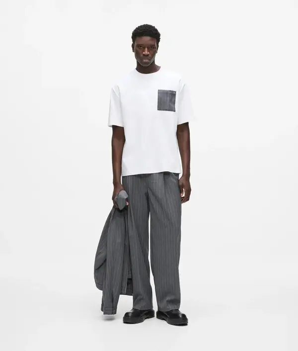 Karl Lagerfeld Pinstripe Pocket T-shirt