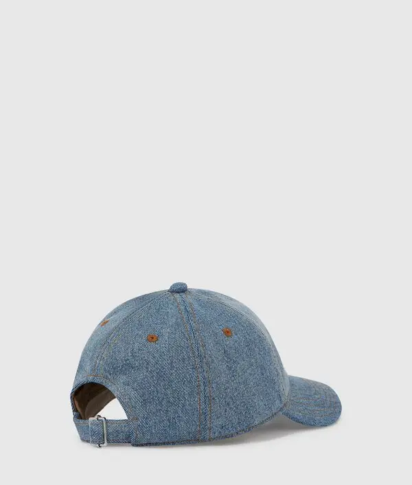 Karl Lagerfeld Logo Baseball Cap - Washed Mid Blue