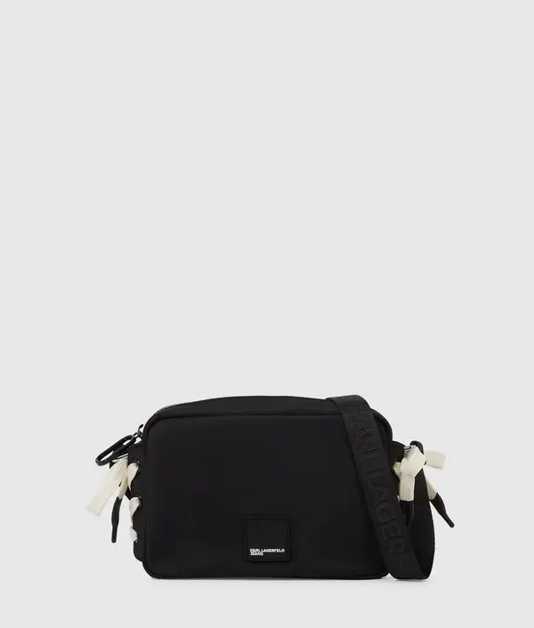 KL JEANS Jeans Nylon Camera Bag With Lace-up Detailing - Black