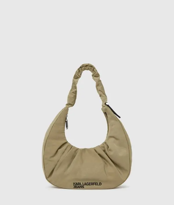 KL JEANS Gathered Hobo Bag - Travertine