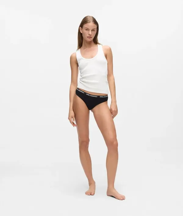 Karl Lagerfeld Logo Thong Multiband – 7-pack - Black