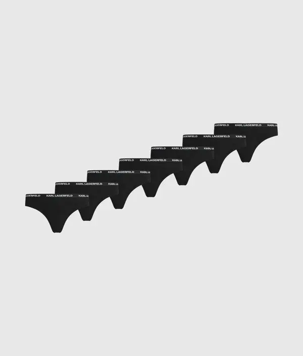 Karl Lagerfeld Logo Thong Multiband – 7-pack - Black