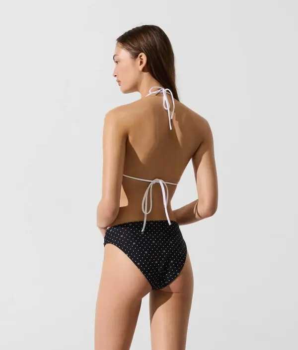 Karl Lagerfeld Polka Dot Triangle Bikini Top