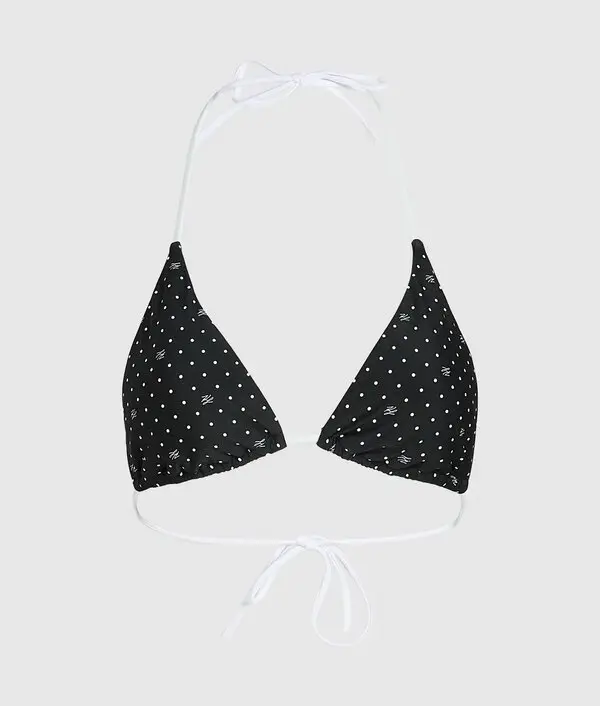 Karl Lagerfeld Polka Dot Triangle Bikini Top