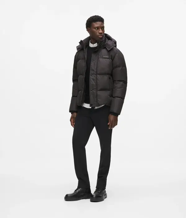 Karl Lagerfeld Short Hooded Puffer Jacket