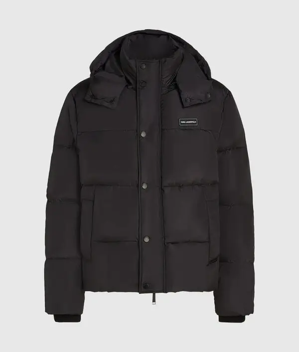 Karl Lagerfeld Short Hooded Puffer Jacket