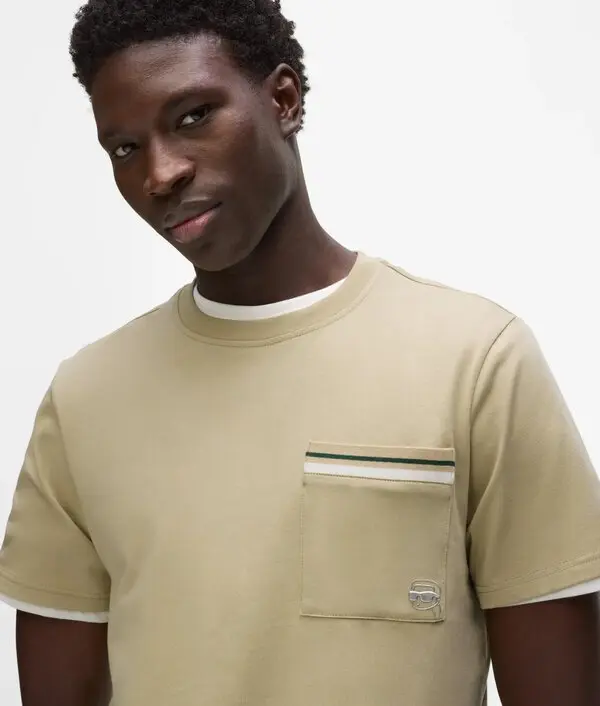 Karl Lagerfeld Ikon Stripe Pocket T-shirt - Twill