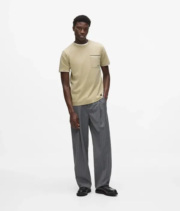 Karl Lagerfeld Ikon Stripe Pocket T-shirt - Twill