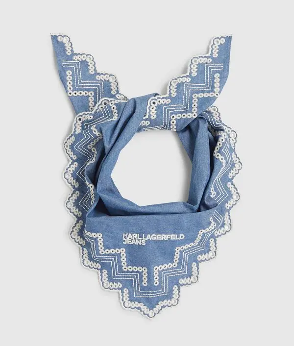 KL JEANS Denim Triangle Bandana Scarf