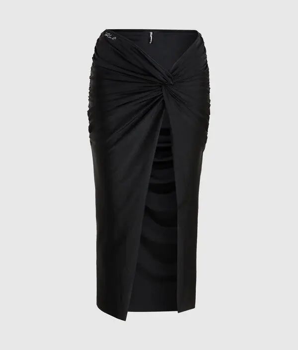 Karl Lagerfeld Knot-detail Maxi Pareo - Black