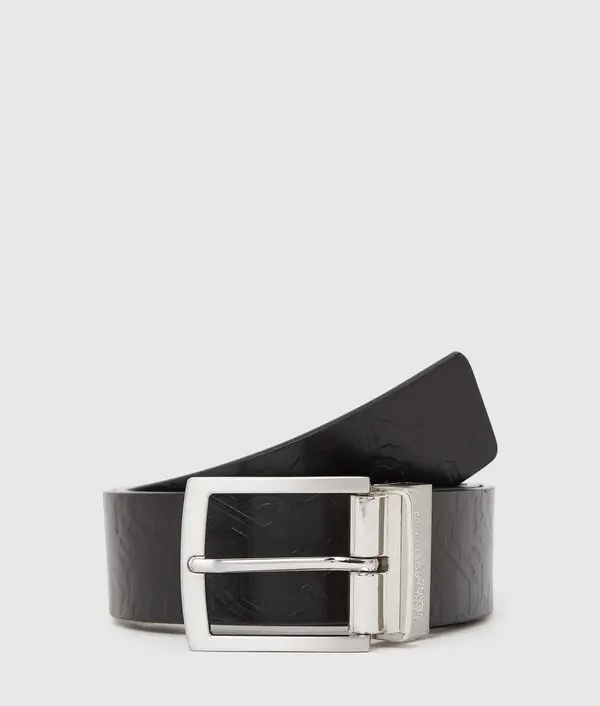 KL JEANS Jeans Monogram Reversible Leather Belt - Klj Black-monogram
